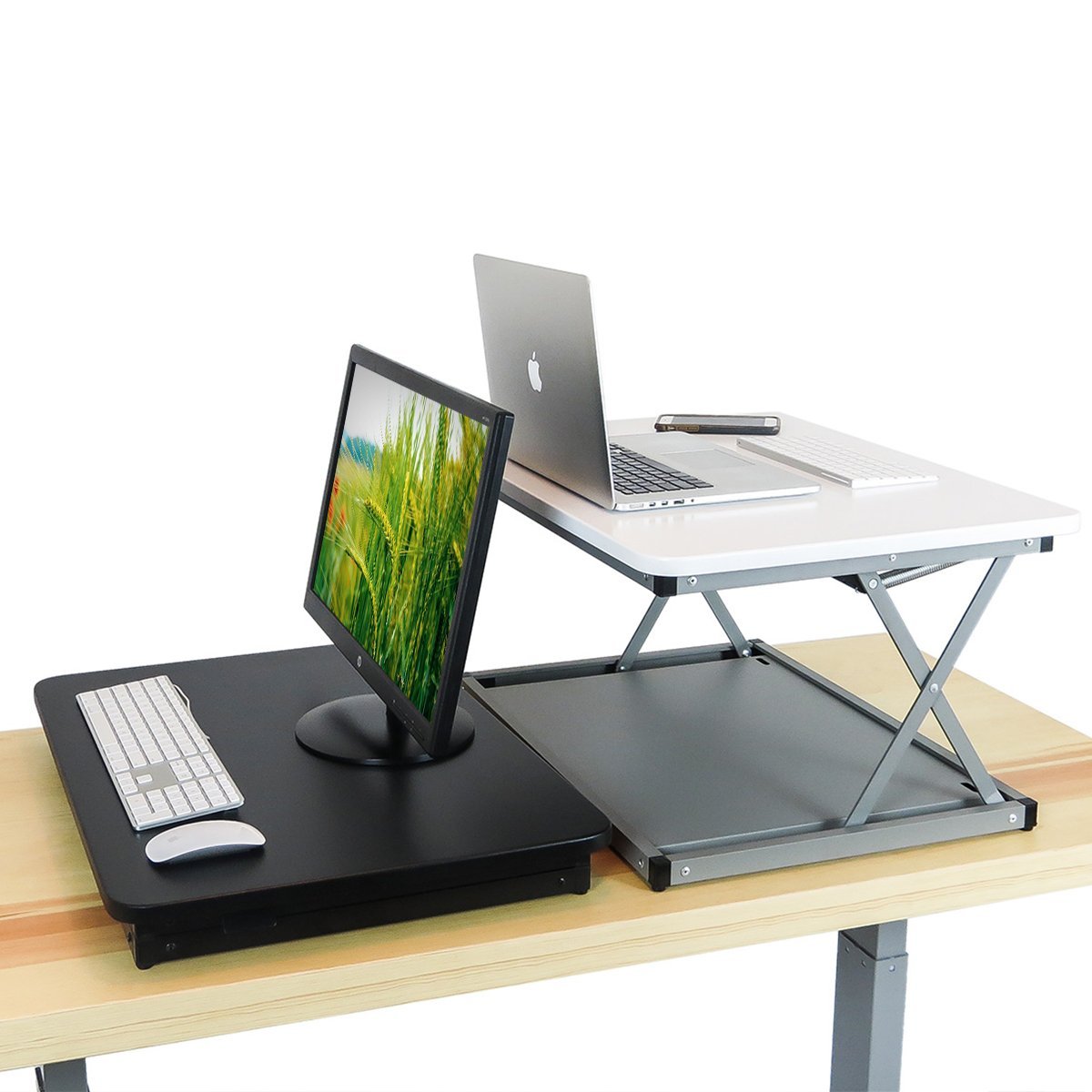 Writing desk with riser store