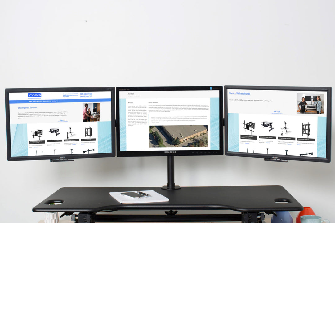 Josie Triple Monitor Arms | DeskRiser.com